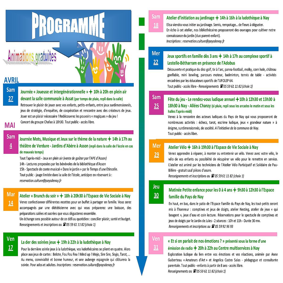 Programme des "Journées des familles" proposé par les services de la ...