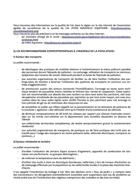 Message préfecture : pollution atmosphérique dans les Pyrénées ...