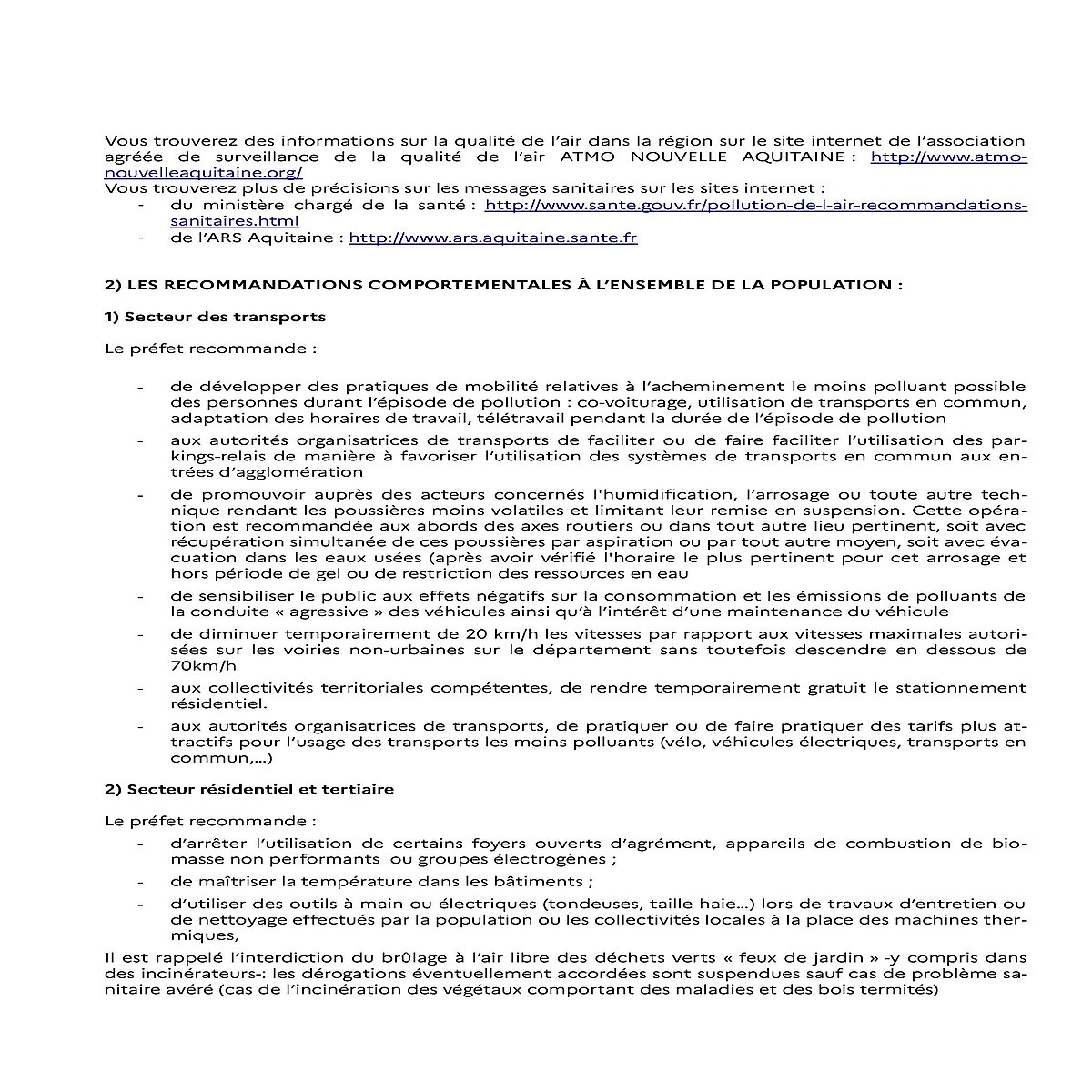 Message préfecture : pollution atmosphérique dans les Pyrénées ...
